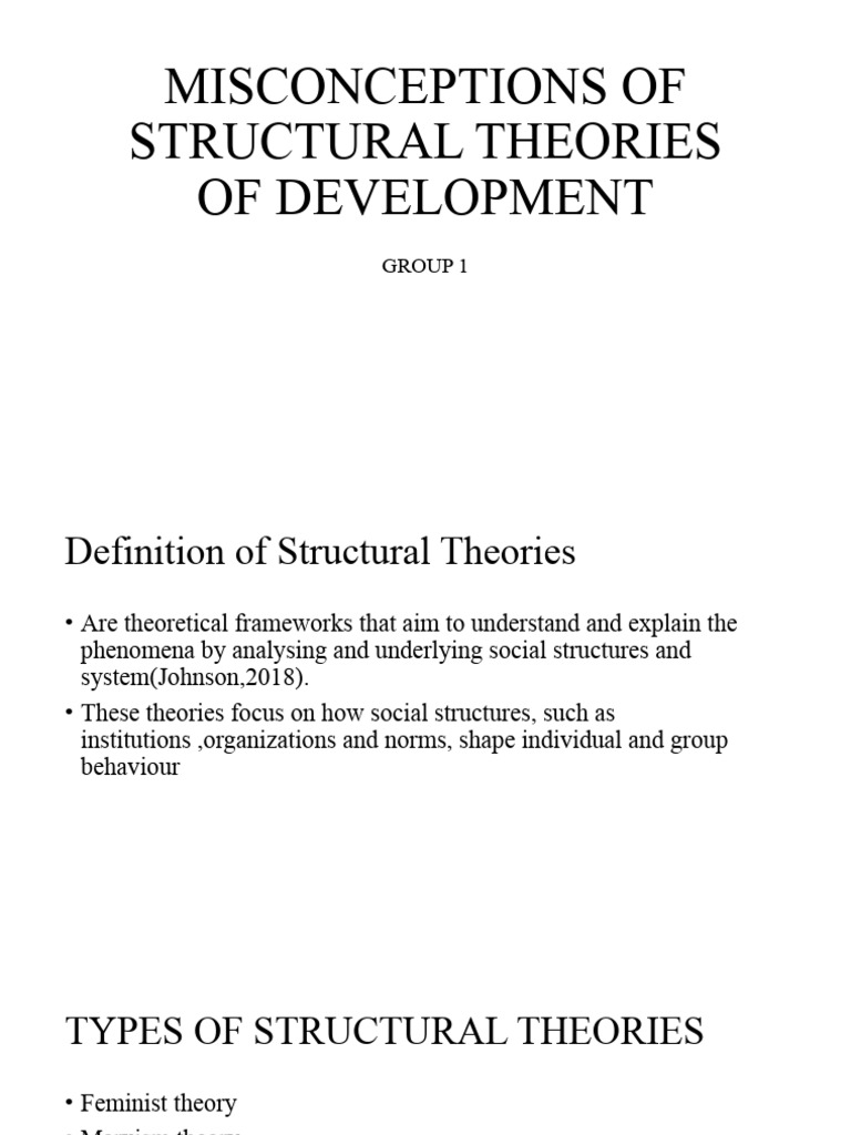 Misconceptions of Structural Theories 2 | PDF | Social Science
