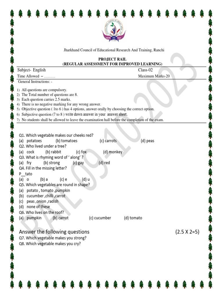 2 Class English-1 | PDF