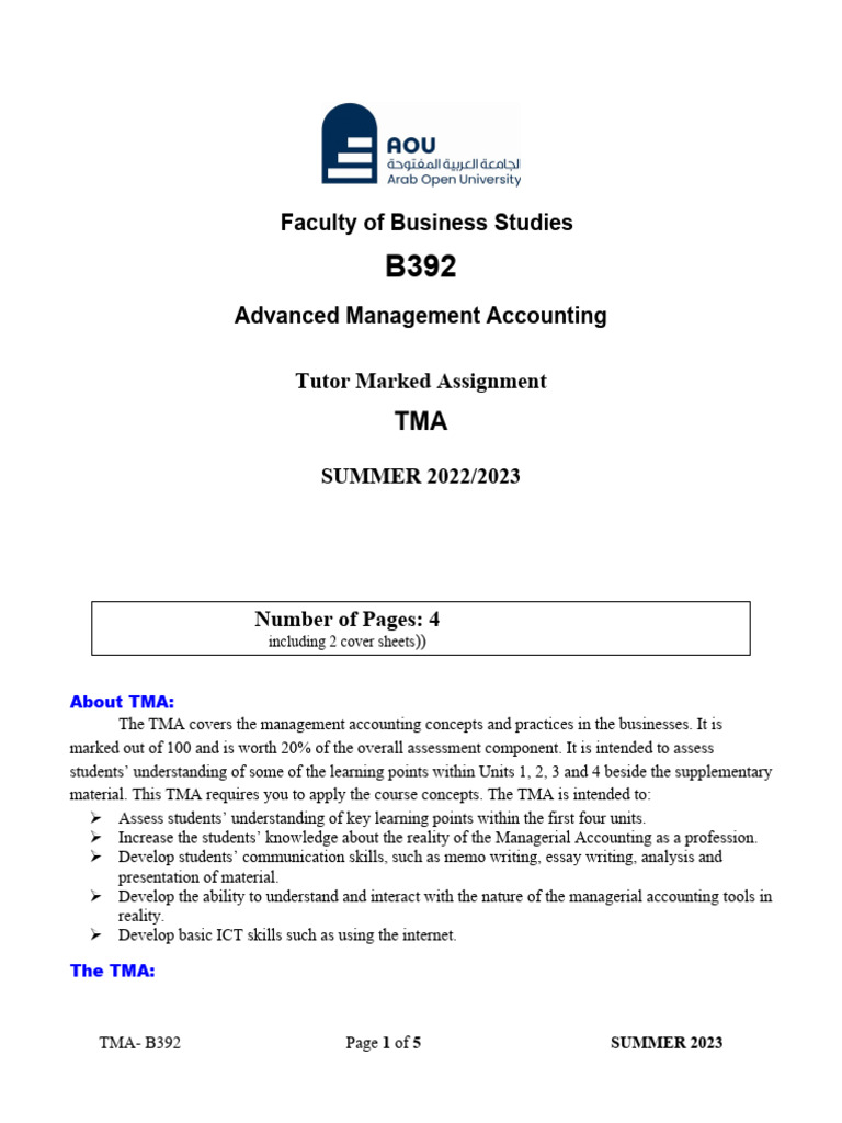 b392 Tma - Summer 2023 - QQQQ | PDF | Retail | Sales