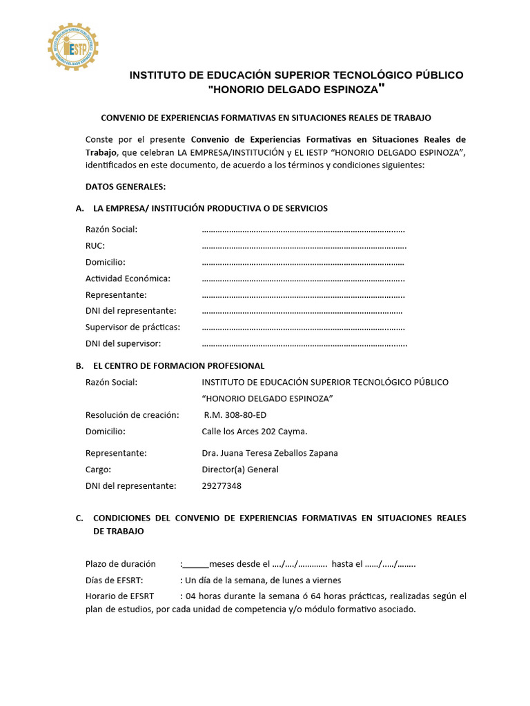 Modelo de Convenio-2 | PDF | Business | Institución