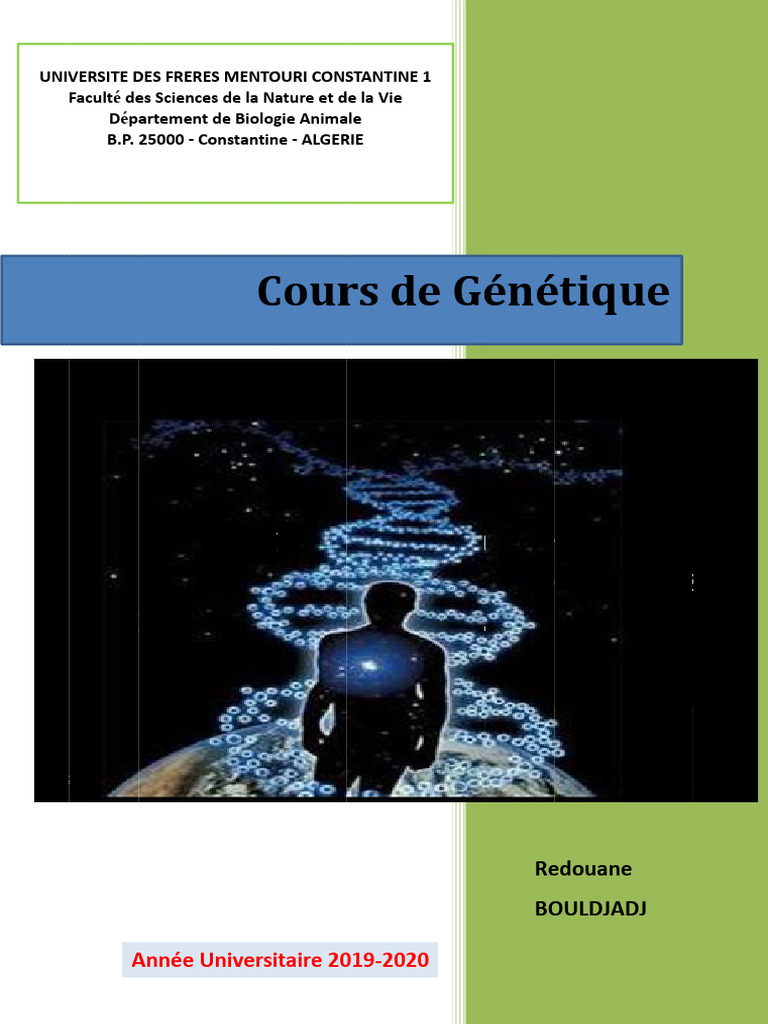 Cours Génétique PDF Constantine | PDF
