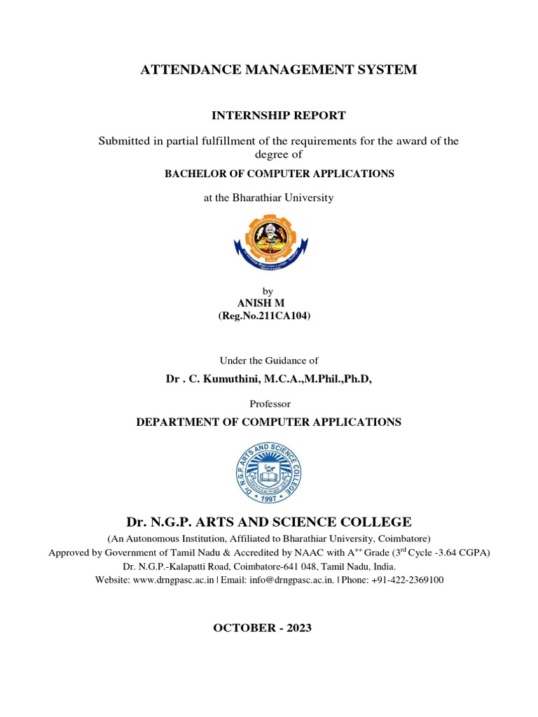 Anish Intership Report | PDF | My Sql | Php