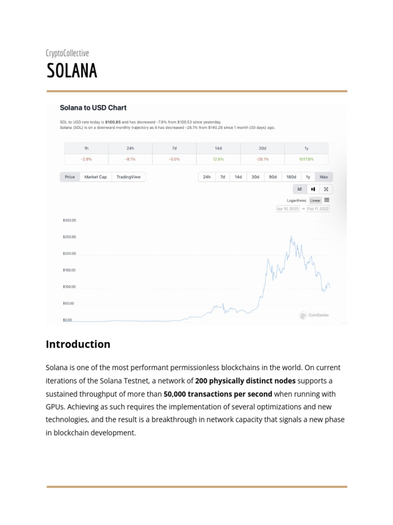 Solana Report | PDF | Computer Network | Distributed Computing
