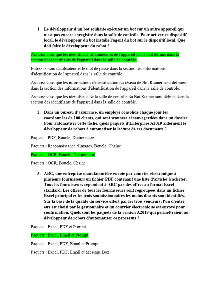 Réponses de Jair | PDF