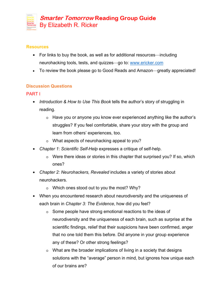 Neurohacking Book Club Guide | PDF | Experience | Neuroscience