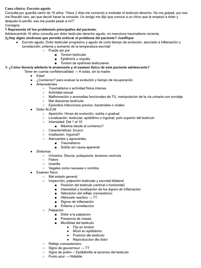 Caso 4 - Escroto Agudo - GUARDIA PED | PDF