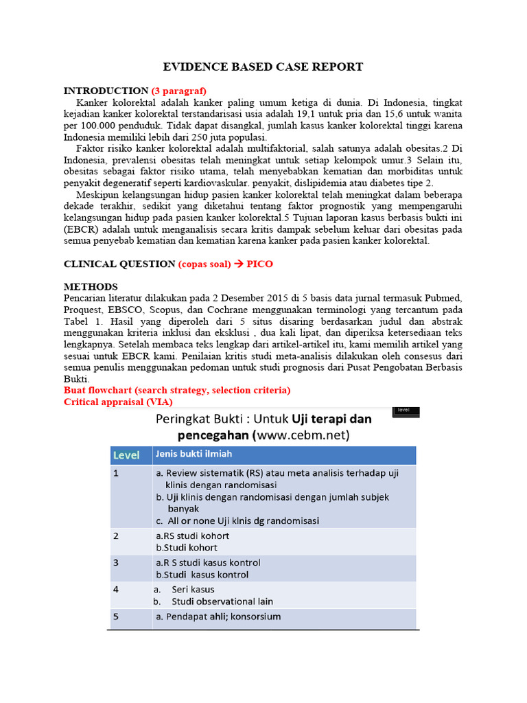 EVIDENCE BASED CASE REPORT | PDF