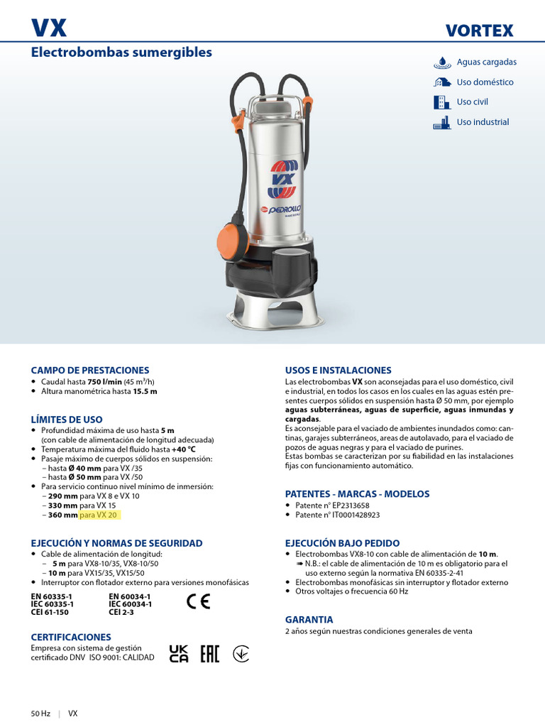 VX - 20 - 50 2 HP | PDF