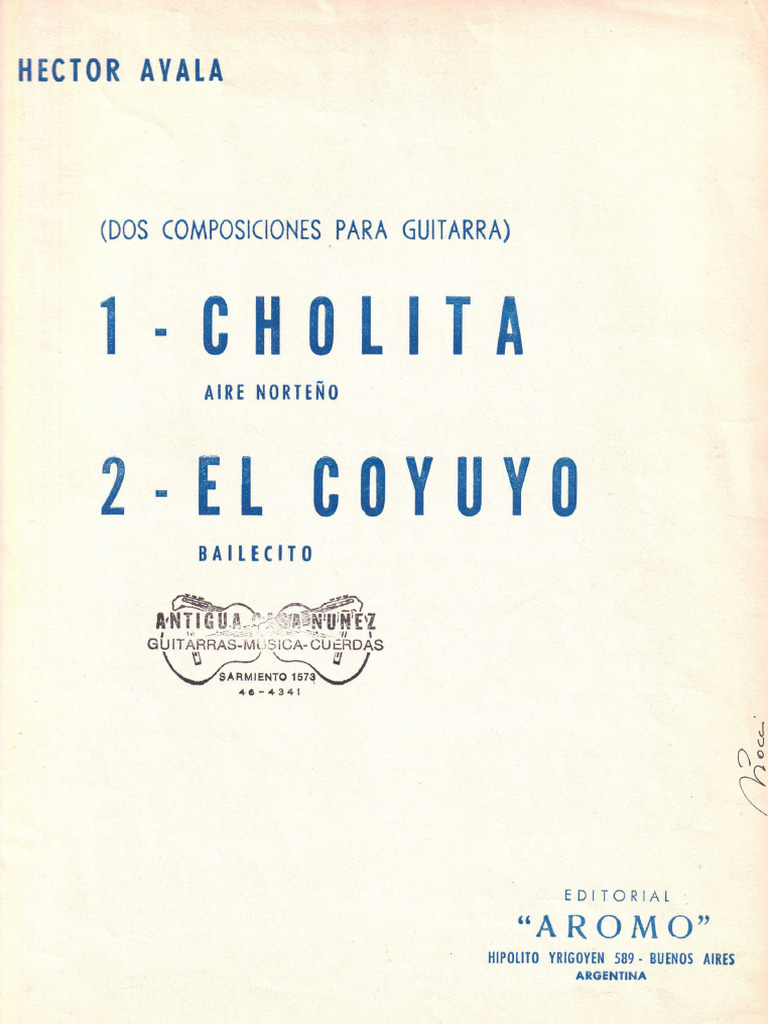 Ayala - Cholita & El Coyuyo | PDF