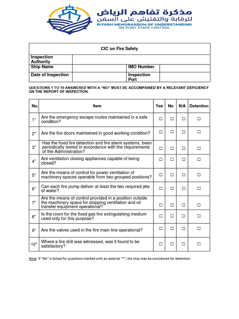 Questionnaire - CIC On Fire Safety 2023 (6) - 231005 - 093403 | PDF