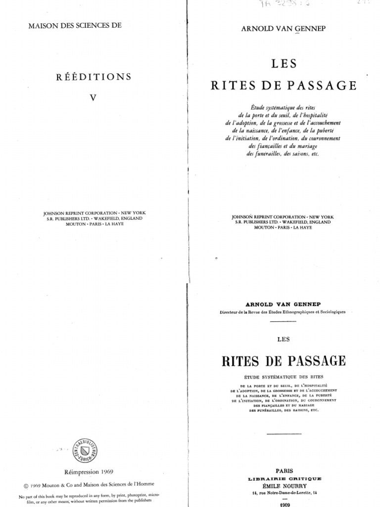 3 Van Gennep - Les Rites Des Passages | PDF
