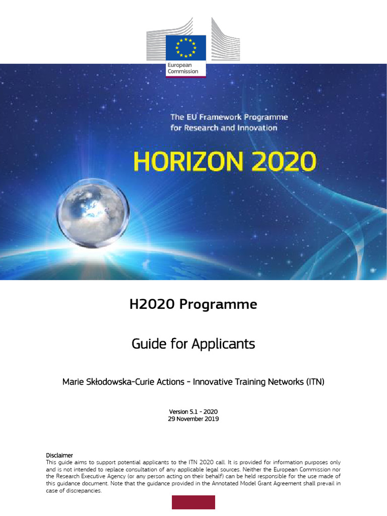 h2020 Guide Appl Msca Itn en | Download Free PDF | Doctorate | Academic Degree