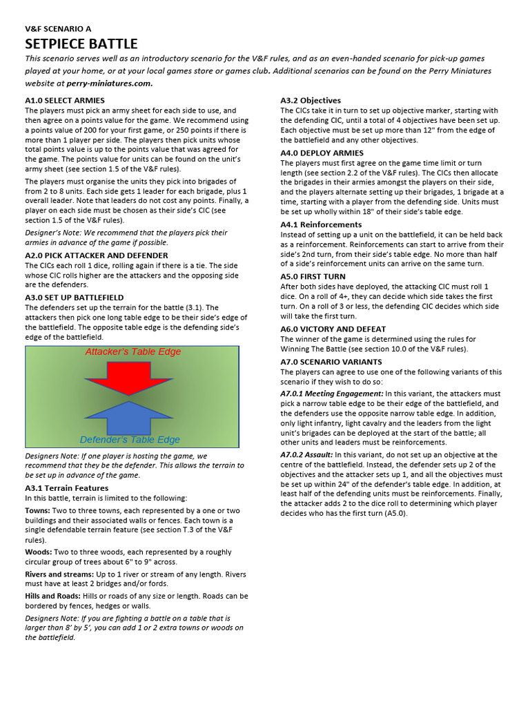 Valour and Fortitude Setpiece Battle Scenario v2 | PDF | Military ...