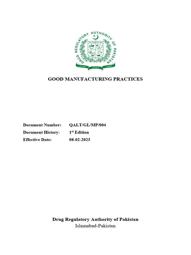 GMP GUIDELINES DRAP GMP 08 Feb 2023 | PDF