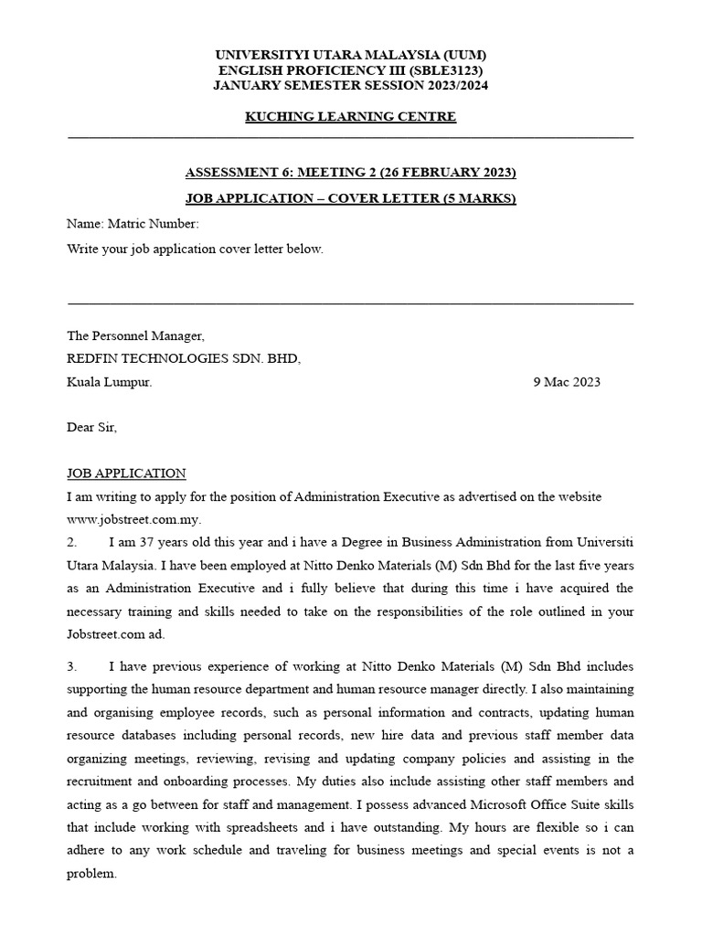 Scrib Job Application Cover Letter Answer Script | PDF | Human ...