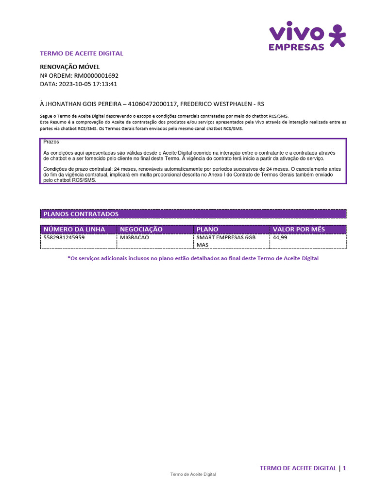 RM0000001692_41060472000117_termo_c_aceite (1) | PDF | Telefone | Internet