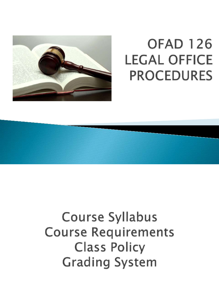 Ofad 126 Lesson 1 | PDF