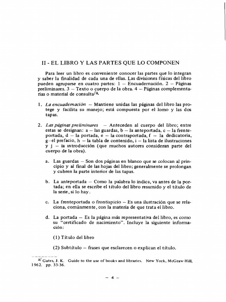 El Libro y Las Partes Que Lo Componen | PDF | Libros | Publicación