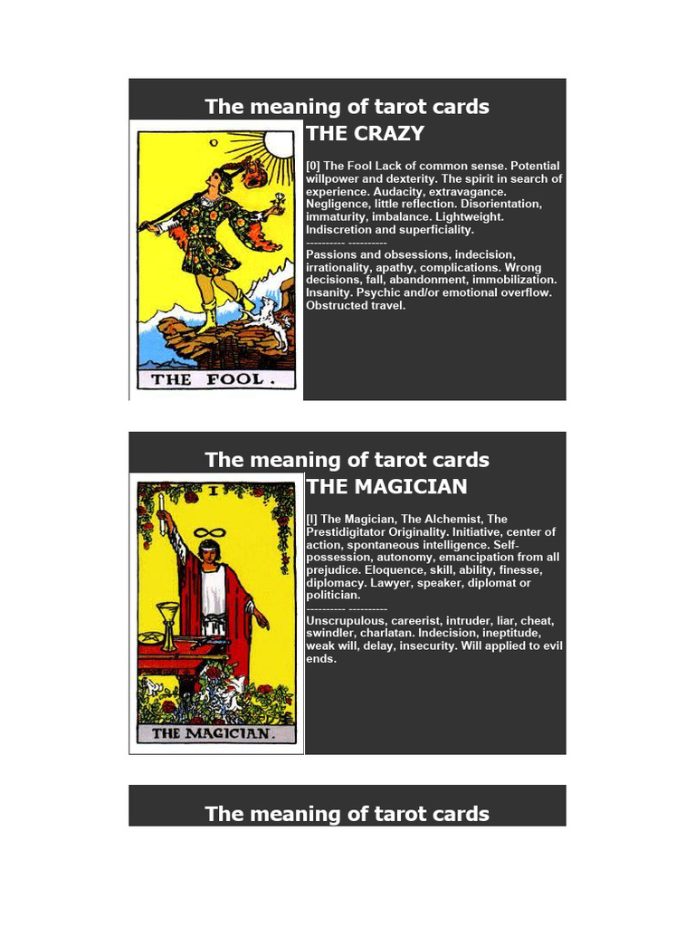 meaning.of.tarot.cards.doc | PDF