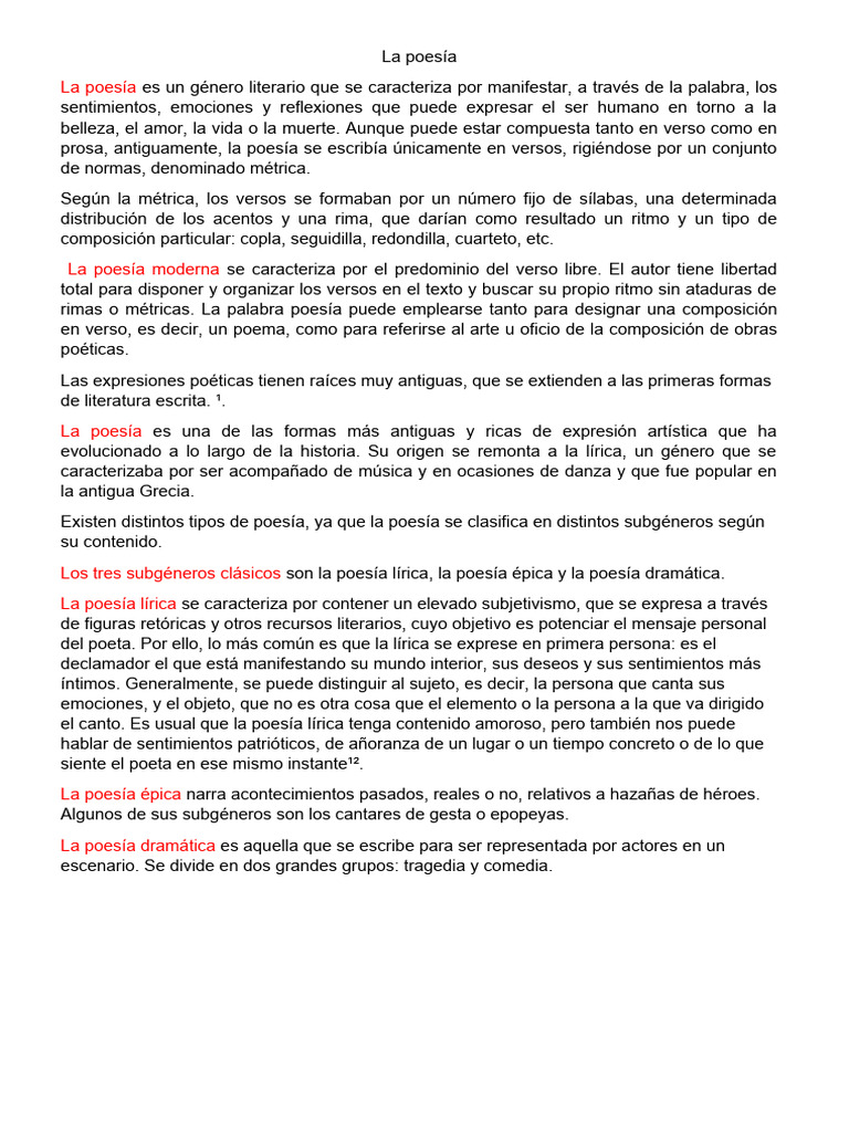La Esencia de la Poesía | PDF | Poesía | Metro (poesía)