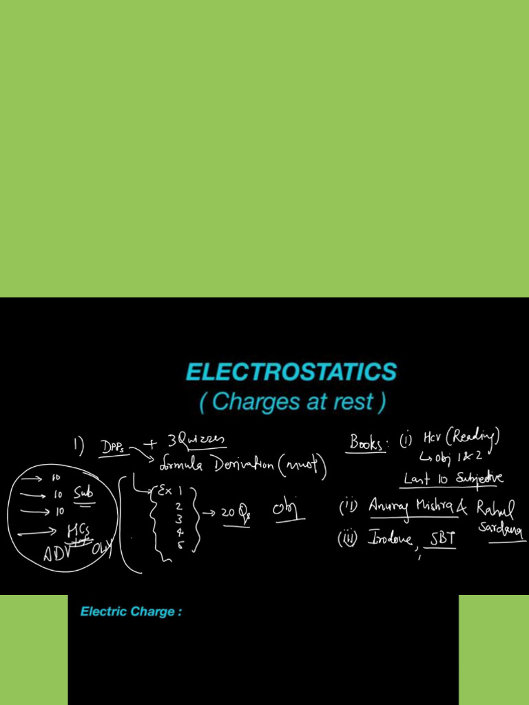 Electrostatics - L - 01 (Class Notes) | PDF