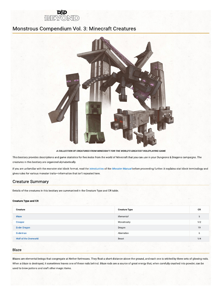 Monster Compendium Vol. 3 | PDF