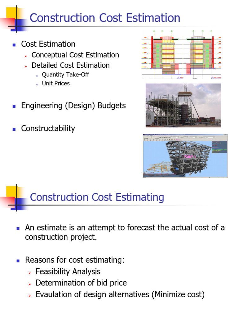 Construction Cost Estimation | PDF | Engineering | Business