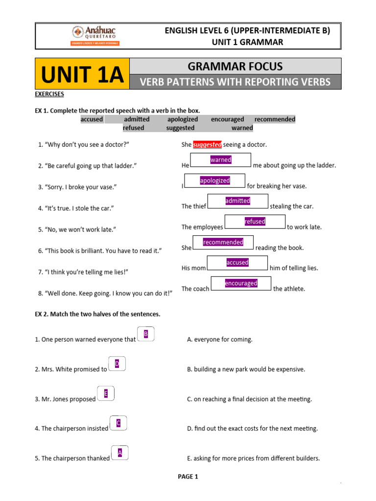 Unit 1 - Grammar (Level 6) | PDF | English Language | Spanish Language