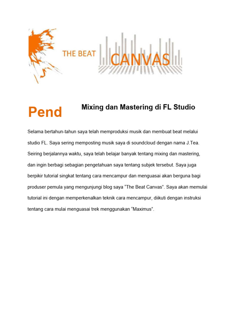 Mixing & Mastering FL Studio | PDF