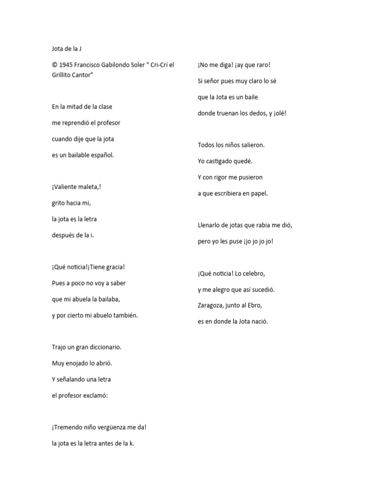Jota de La J | PDF