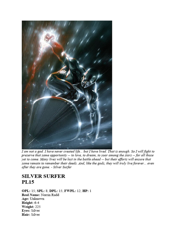 Silver Surfer | PDF | Marvel Comics Characters