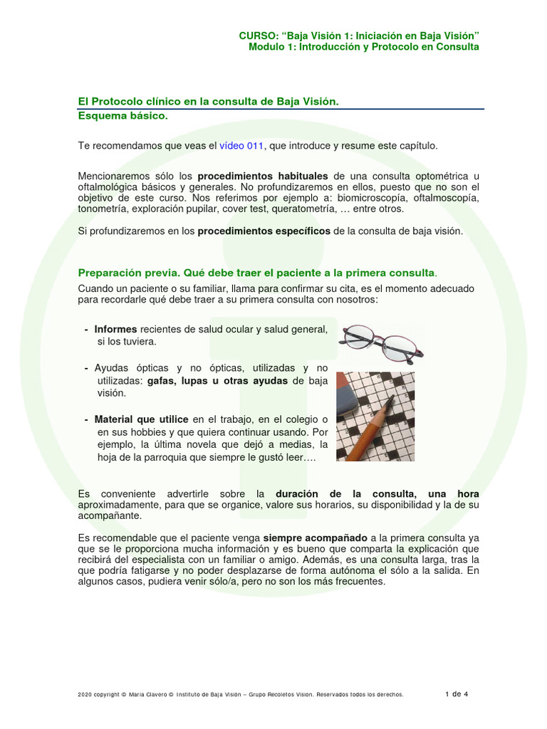 BV1_011-Esquema-del-Protocolo-en-consulta (1) | PDF | Percepción visual | Medicina CLINICA