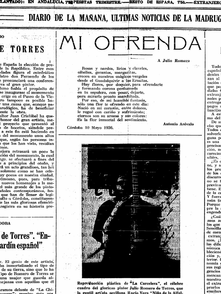 1936-05-10 Mi Ofrenda (Poema) | PDF
