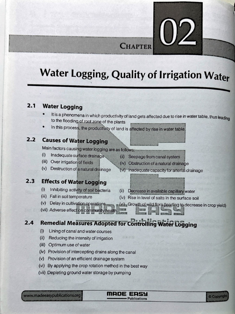 Water Logging and Drainage Solutions | PDF | Horticulture | Agriculture