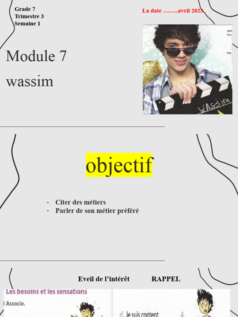 Wassim Grade 7 Semaine 1 | PDF | Arts du langage et discipline