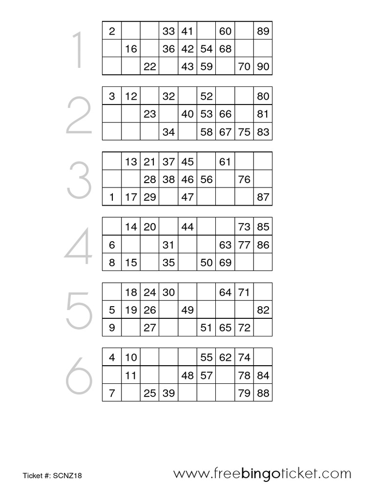 Bingo 1 | PDF