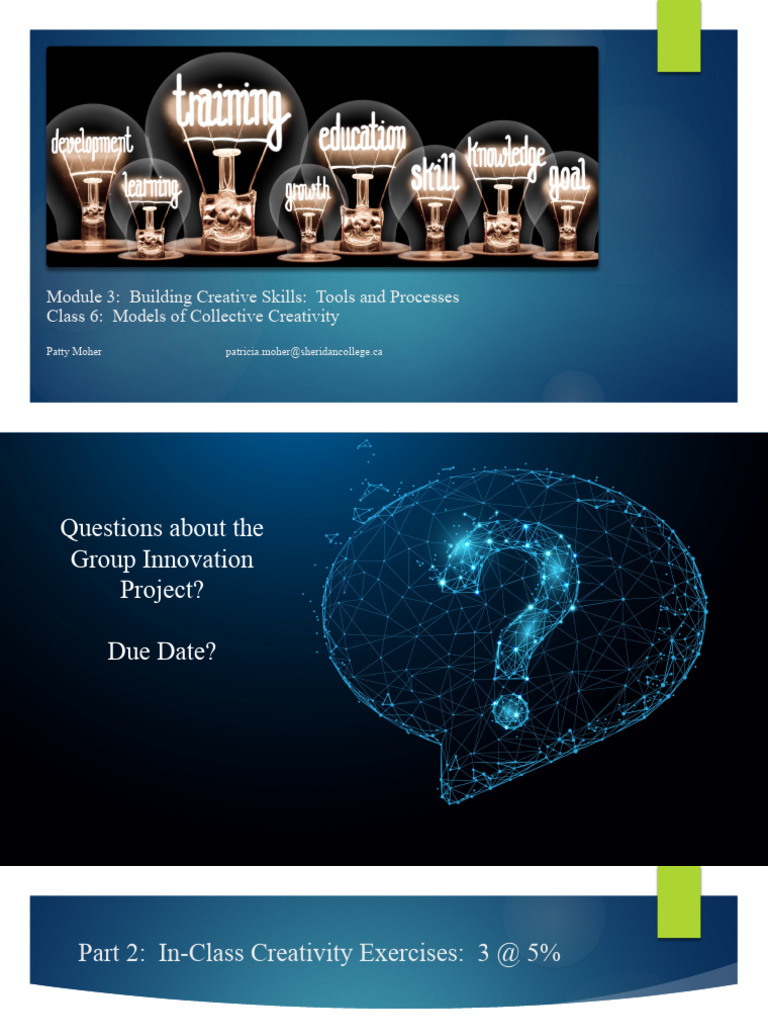 Class #6 Models of Collective Creativity | PDF | Creativity | Thought