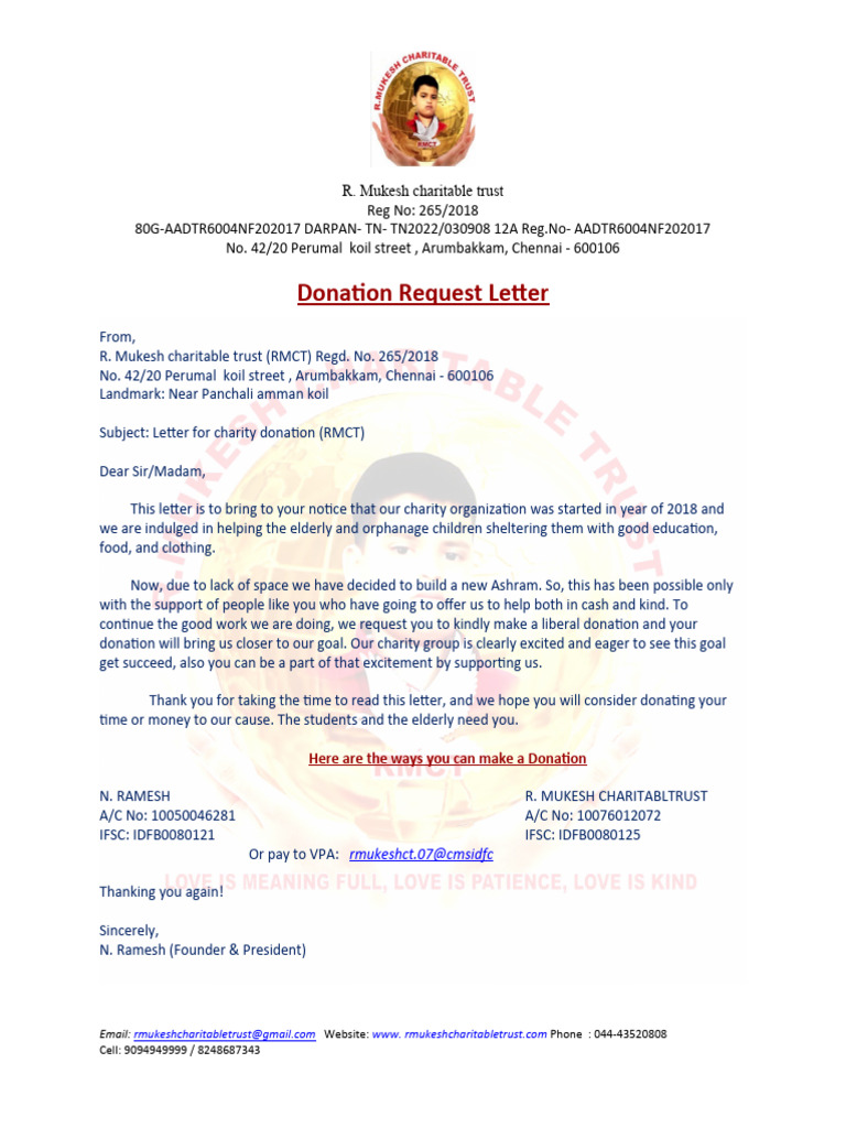 Donation Request Letter | PDF