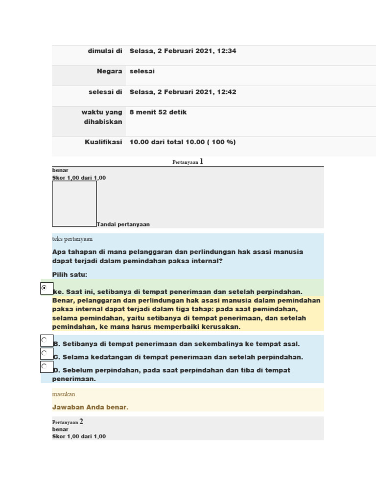 Kuesioner Modul 2 Pengungsi Paksa Internal CNDH | PDF | Politik | Hukum