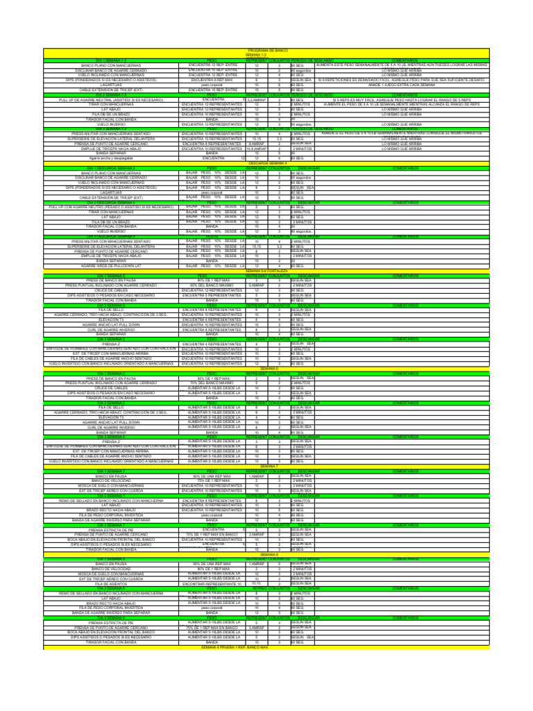 Programa de Banco de 8 Semanas de Julius Maddox | PDF