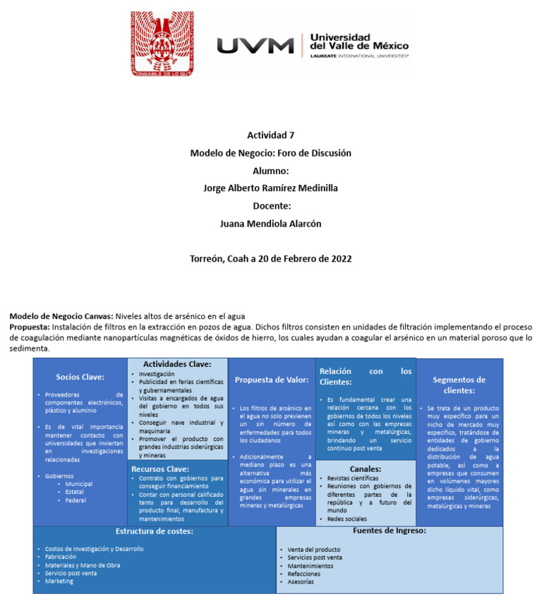 Actividad 7 Proyecto Integrador Uvm | PDF | Minería | Agua