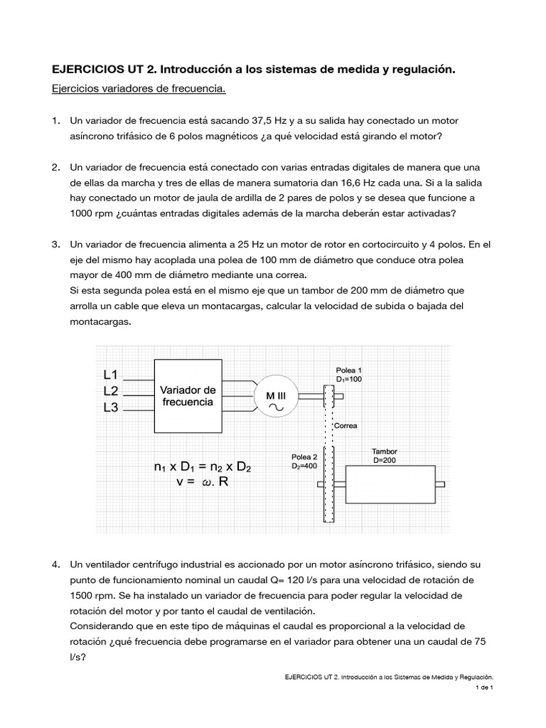 Ejercicios UT2-Ejercicios variador (1) | PDF