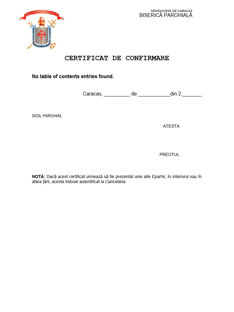 Certificat de Confirmare | PDF