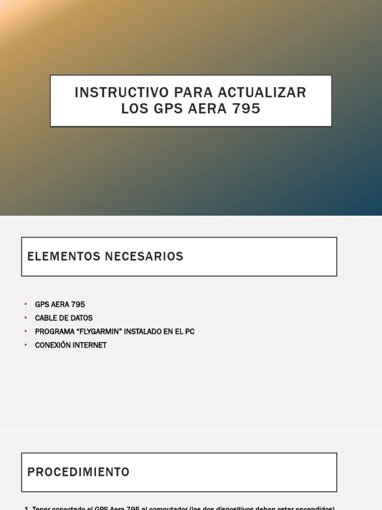 Instructivo para Actualizar Los Gps Aera 795 | PDF