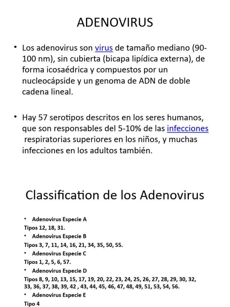 ADENOVIRUS | PDF | Adenoviridae | Virus de la hepatitis C