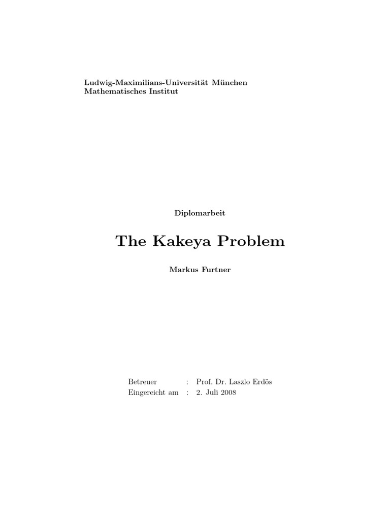Problema de Kakeya | PDF