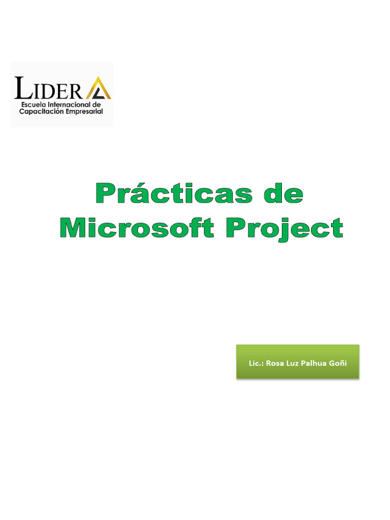 MSProject 1. Manual y Ejercicio | PDF
