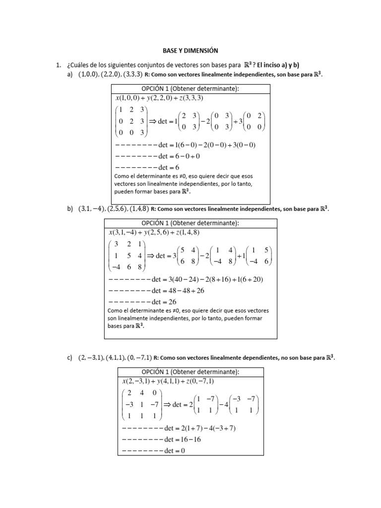 Base y Dimensión_4 | PDF | Álgebra lineal | Álgebra abstracta