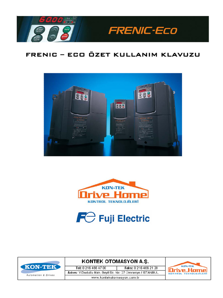 Frenic Eco Ozet Kullanim Kilavuzu | PDF