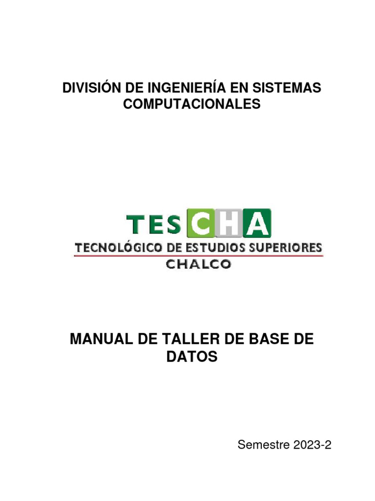 Manual de Prácticas 6 | PDF | SQL | Informática